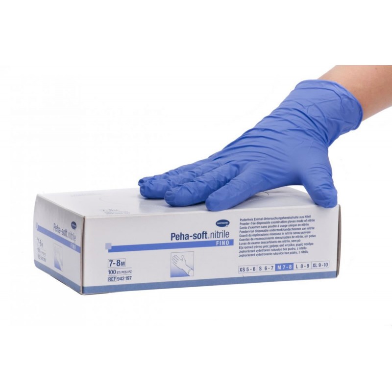 Gants nitrile non poudrés, boîte de 150 HARTMANN Gants nitrile non poudrés, boîte de 150 HARTMANN